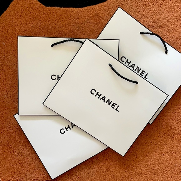CHANEL | Bags | Chanel 8x Gift Bag Unused Authentic White Black | Poshmark